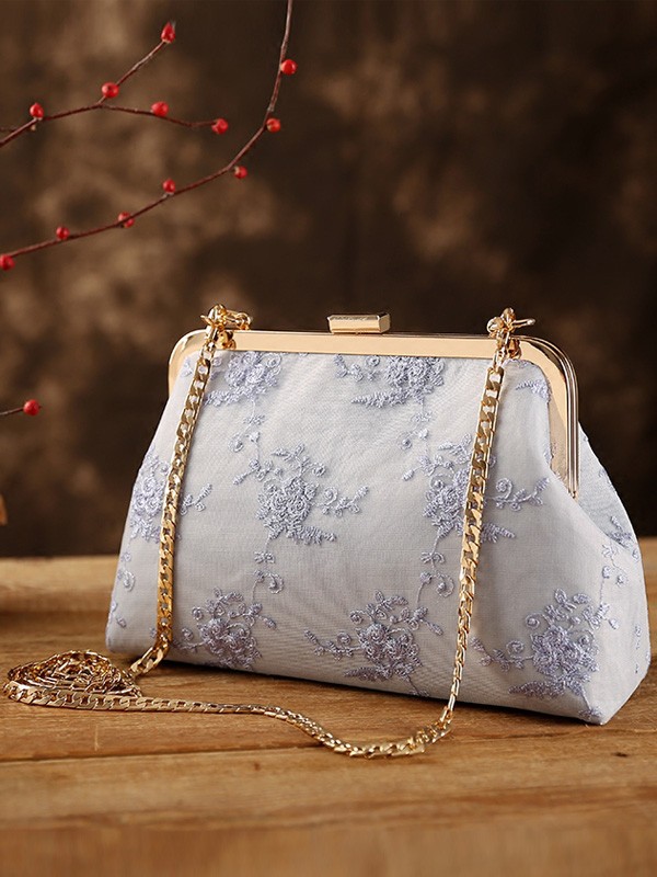 Lace Chain Strap Clutch Purse Bag CozyLadyWear
