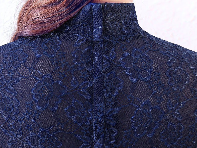 Royal Blue A-Line Qipao / Cheongsam Party Dress - CozyLadyWear